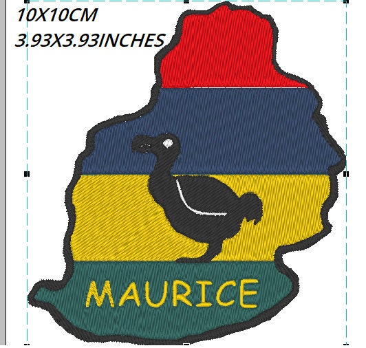 Motif broderie Maurice Mauritius island embroidery pattern - Etsy France