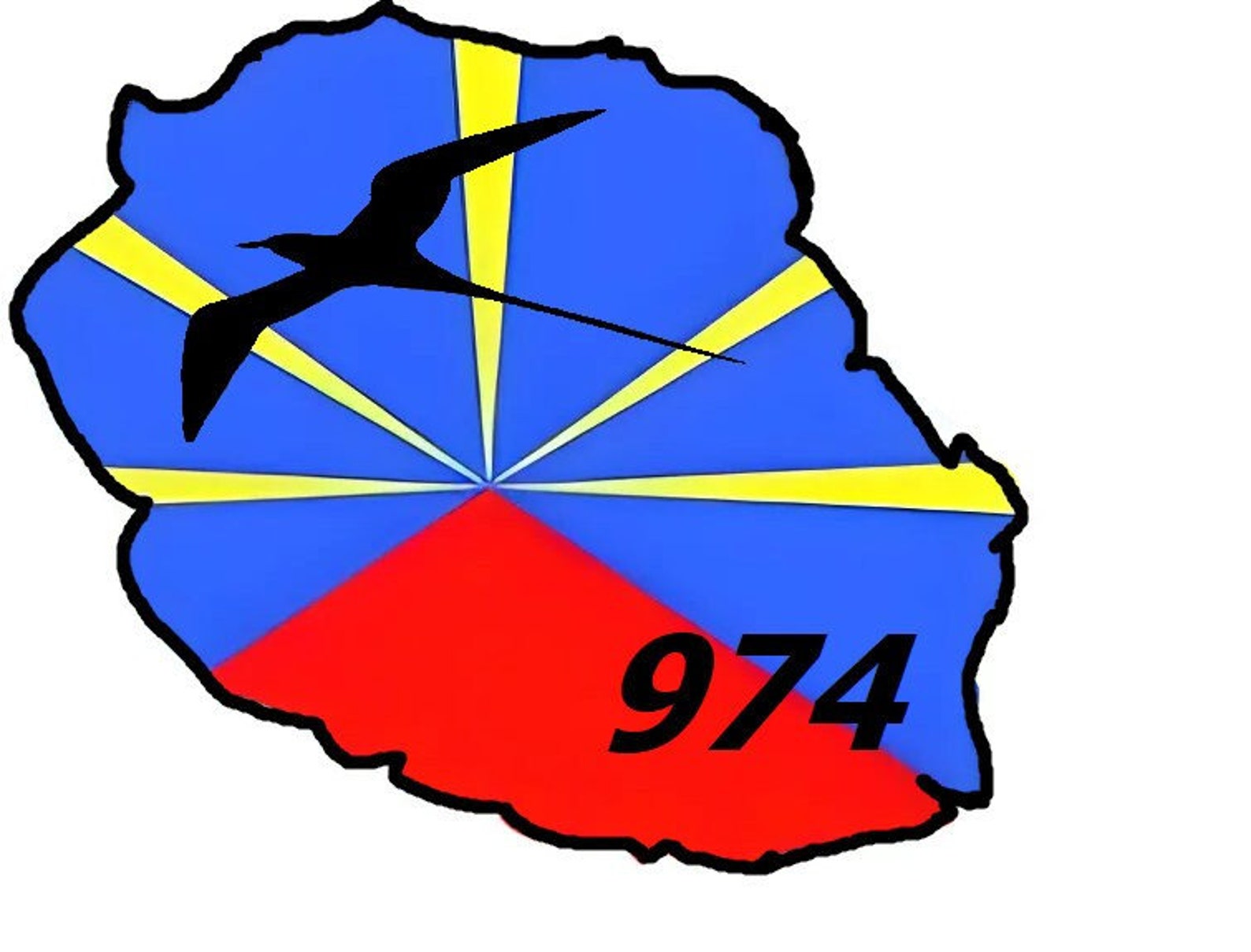 Motif broderie original ile de la réunion 974 drapeau plusieurs types ...