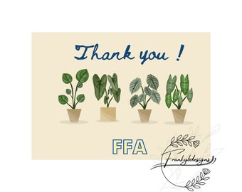 Ffa Thank You Card - Etsy