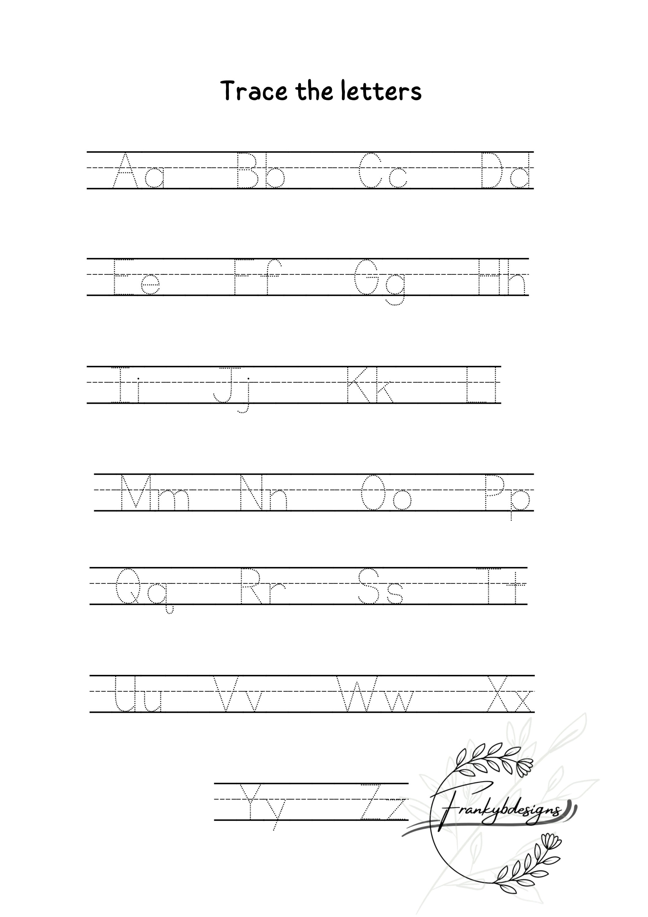 Trace the Letters Sheet - Etsy