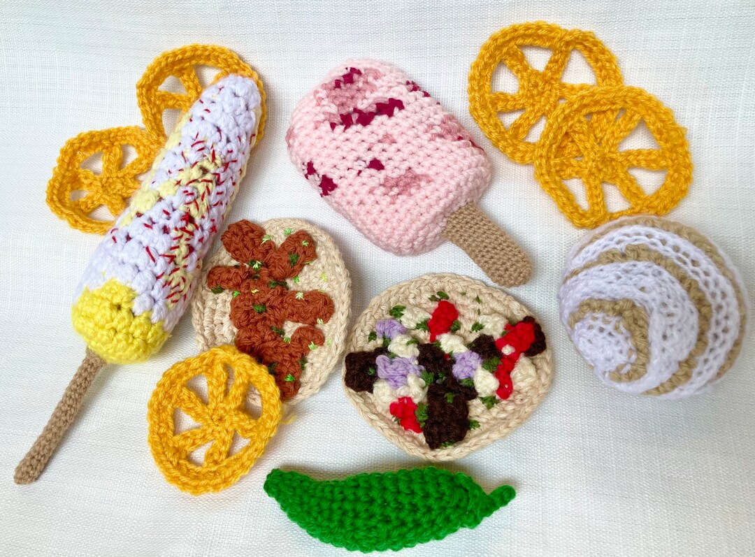 Crochet Mexican Street Food / Play Food / Elote / Tacos / Paleta ...