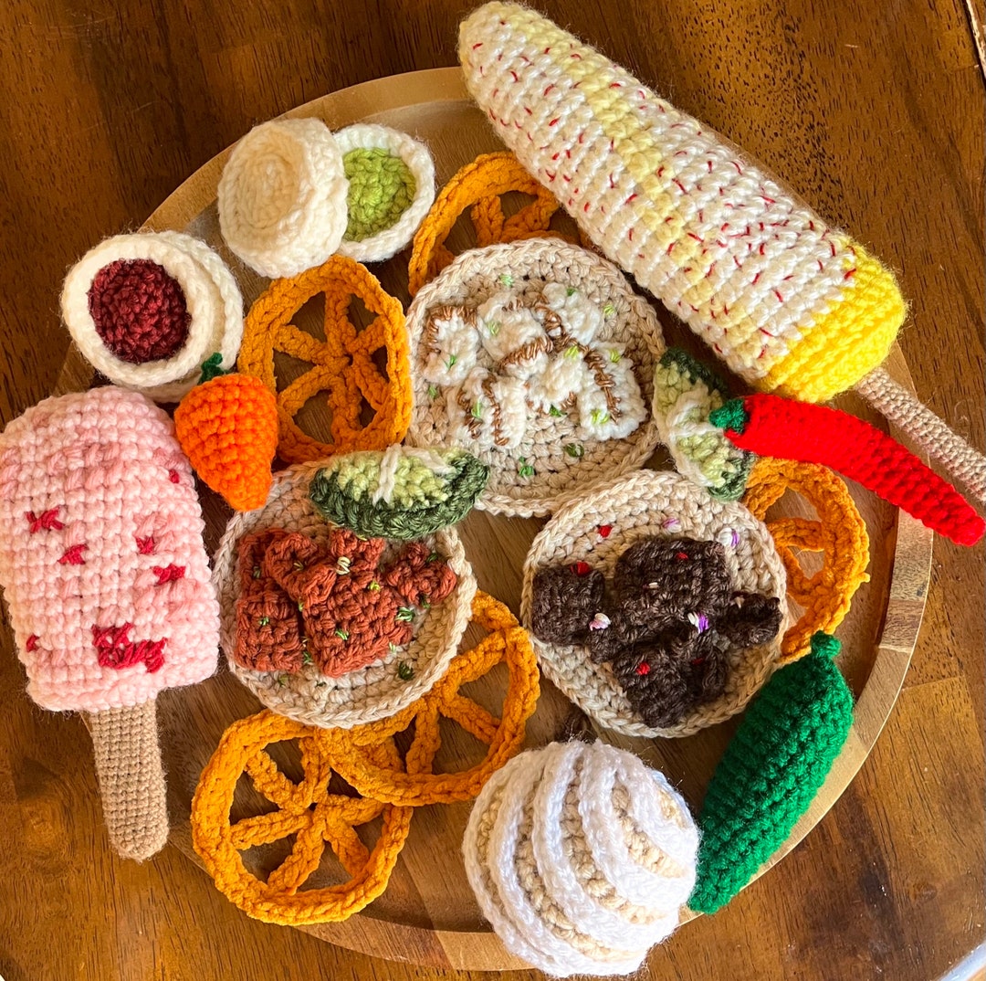 Crochet Mexican Street Food / Play Food / Elote / Tacos / Paleta ...