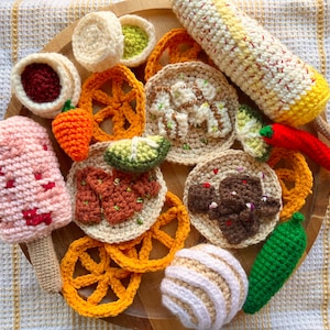 Crochet Mexican Street Food / Play Food / Elote / Tacos / Paleta ...