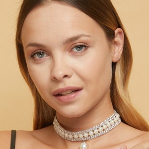 Pearl Stone Silver Crystal Stone Dance Party Celebration Stone Striped ...