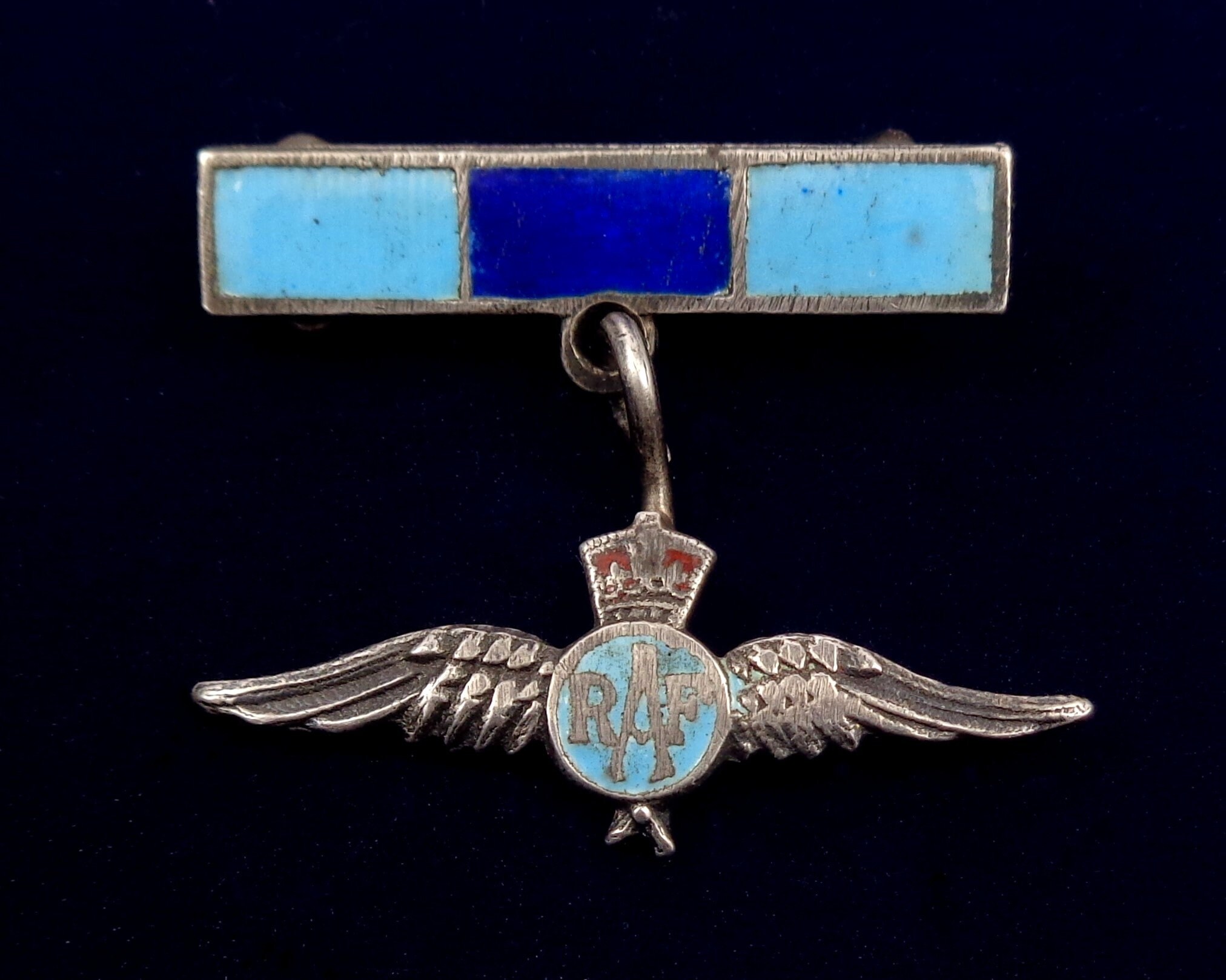 WW2 RAF Royal Air Force Pilot Wings Medal Ribbon Bar Silver & - Etsy