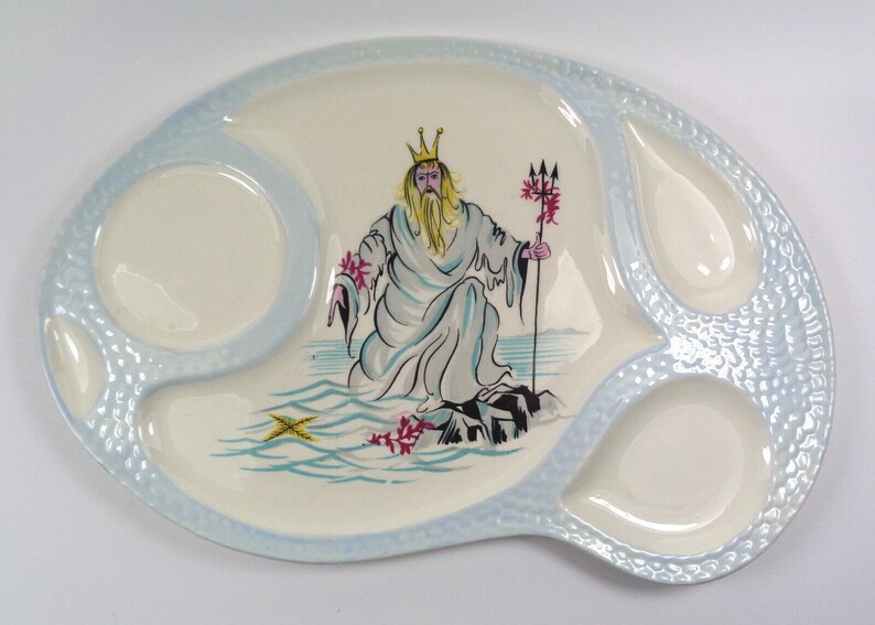 Vintage Retro 1950's British Anchor Pottery Neptune - Etsy