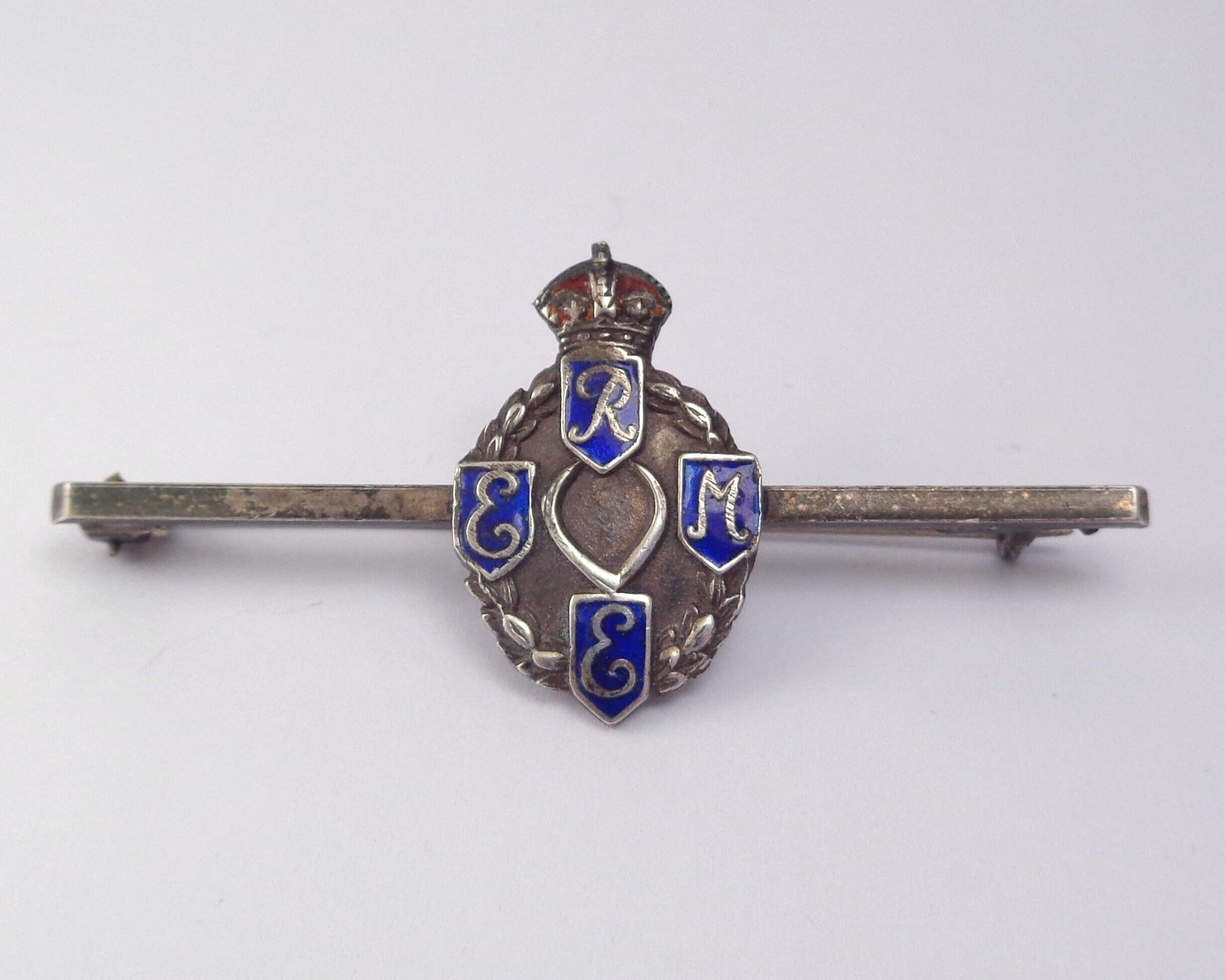 Vintage WWII Enamelled Sterling Silver REME Royal Electrical ...