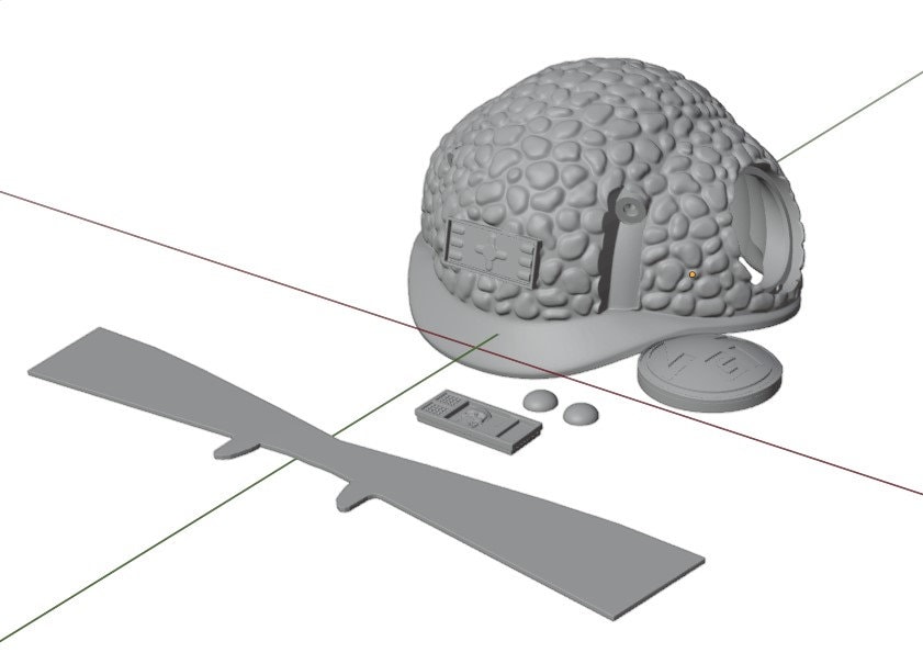 2000ad Rogue Trooper Helmet 'helm' With Biochip Digital Download. - Etsy