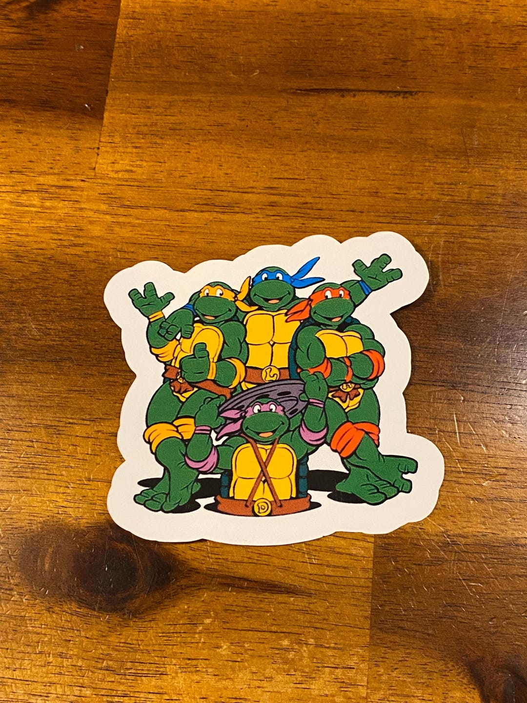 TMNT Original Cartoon Vintage Sticker, Waterproof Water Bottle Sticker ...