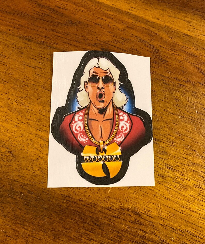 Ric Flair Glossy Vinyl Waterproof Sticker Die Cut Water Bottle Sticker ...