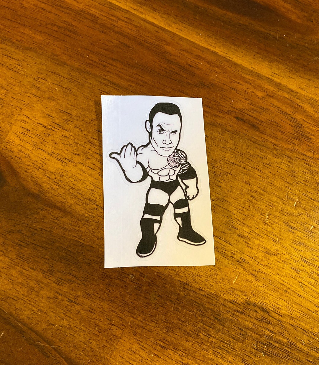 The Rock Wrestling Vinyl Sticker Waterproof Vinyl Sticker - Etsy