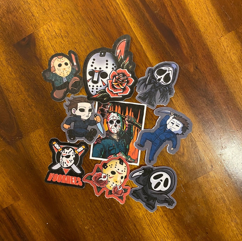 Horror Movie Sticker Pack Die Cut Vinyl Glossy Sticker Notebook Laptop ...