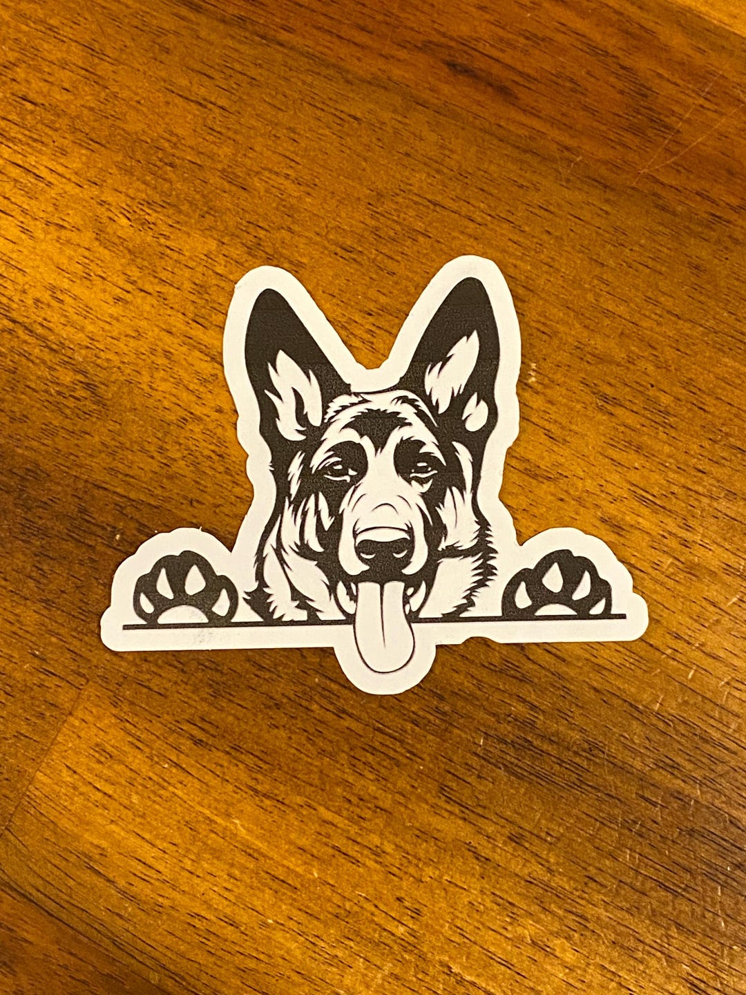 German Shepherd Dog Sticker, Peeking Dog Sticker, Car Window Sticker ...