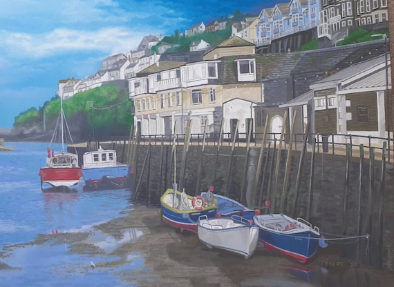 Painting of Looe in Cornwall - Etsy