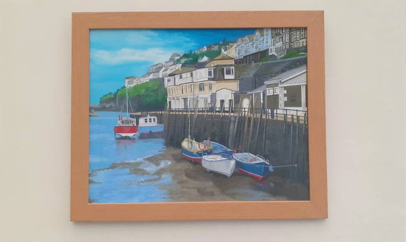 Painting of Looe in Cornwall - Etsy UK