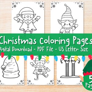 Christmas Coloring Page, Elf Coloring, Elf Coloring Page, Christmas Elf ...