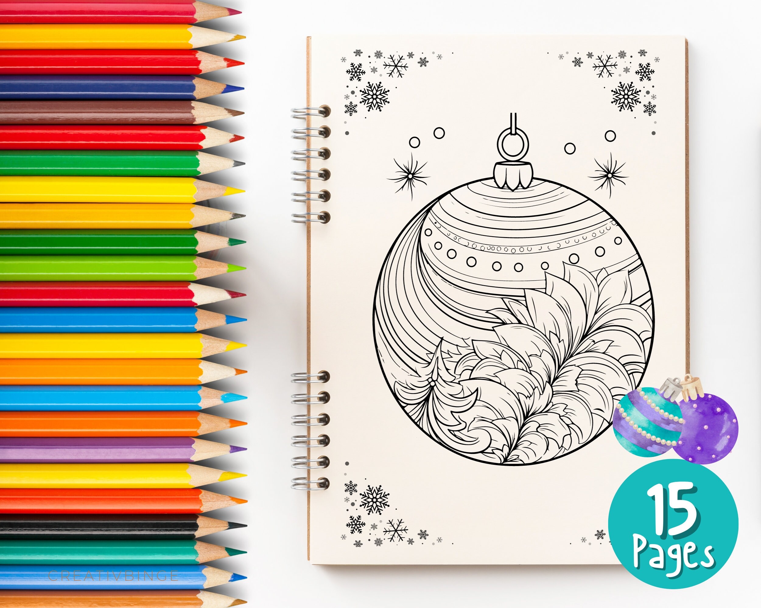 Christmas Coloring Page, Winter Coloring Page, Coloring Pages Christmas ...