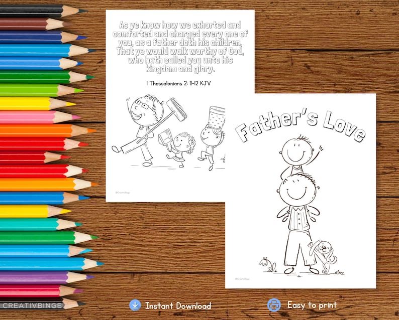 Fathers Day Coloring Fathers Day Coloring Page Christian Fathers Day ...