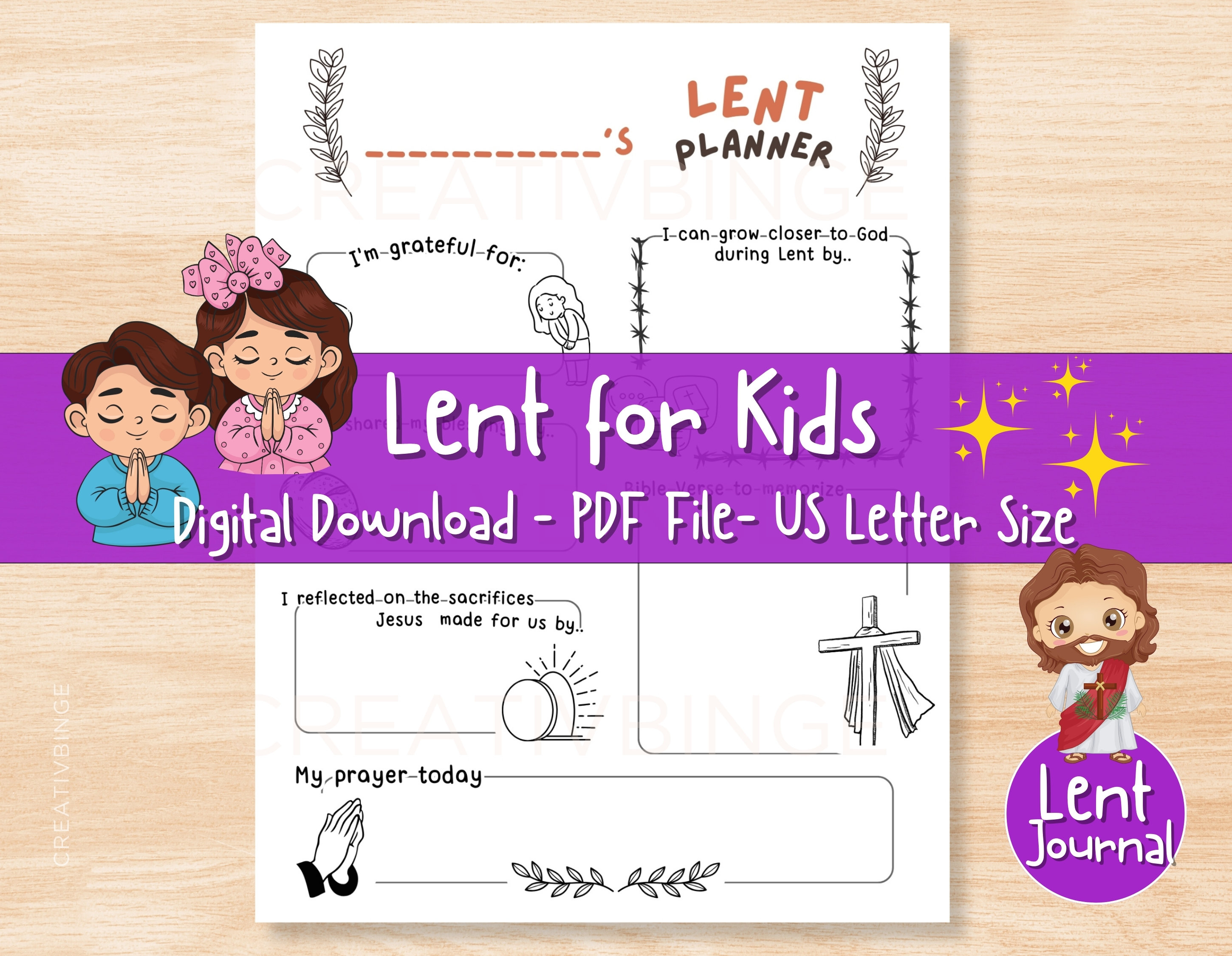Lent for Kids, Lent, Holy Week Printable, Holy Week for Kids, Lenten ...