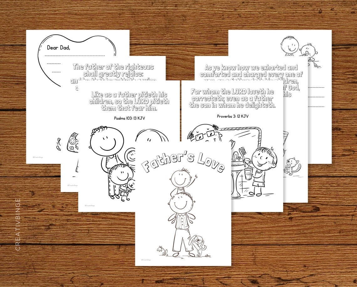 Fathers Day Coloring Fathers Day Coloring Page Christian Fathers Day ...