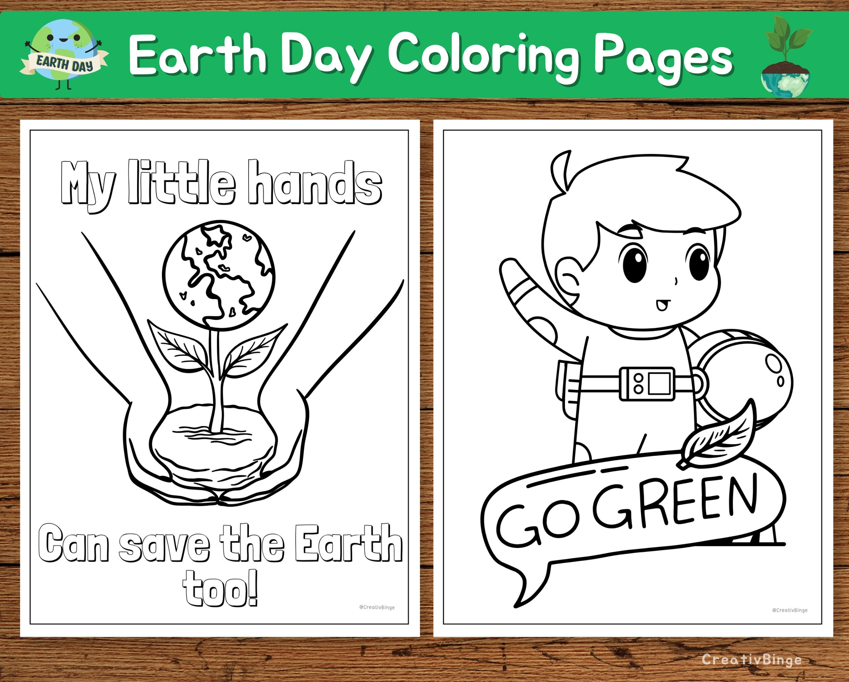 Earth Day Coloring Pages, I Love Earth Coloring Activity for Kids, Fun ...