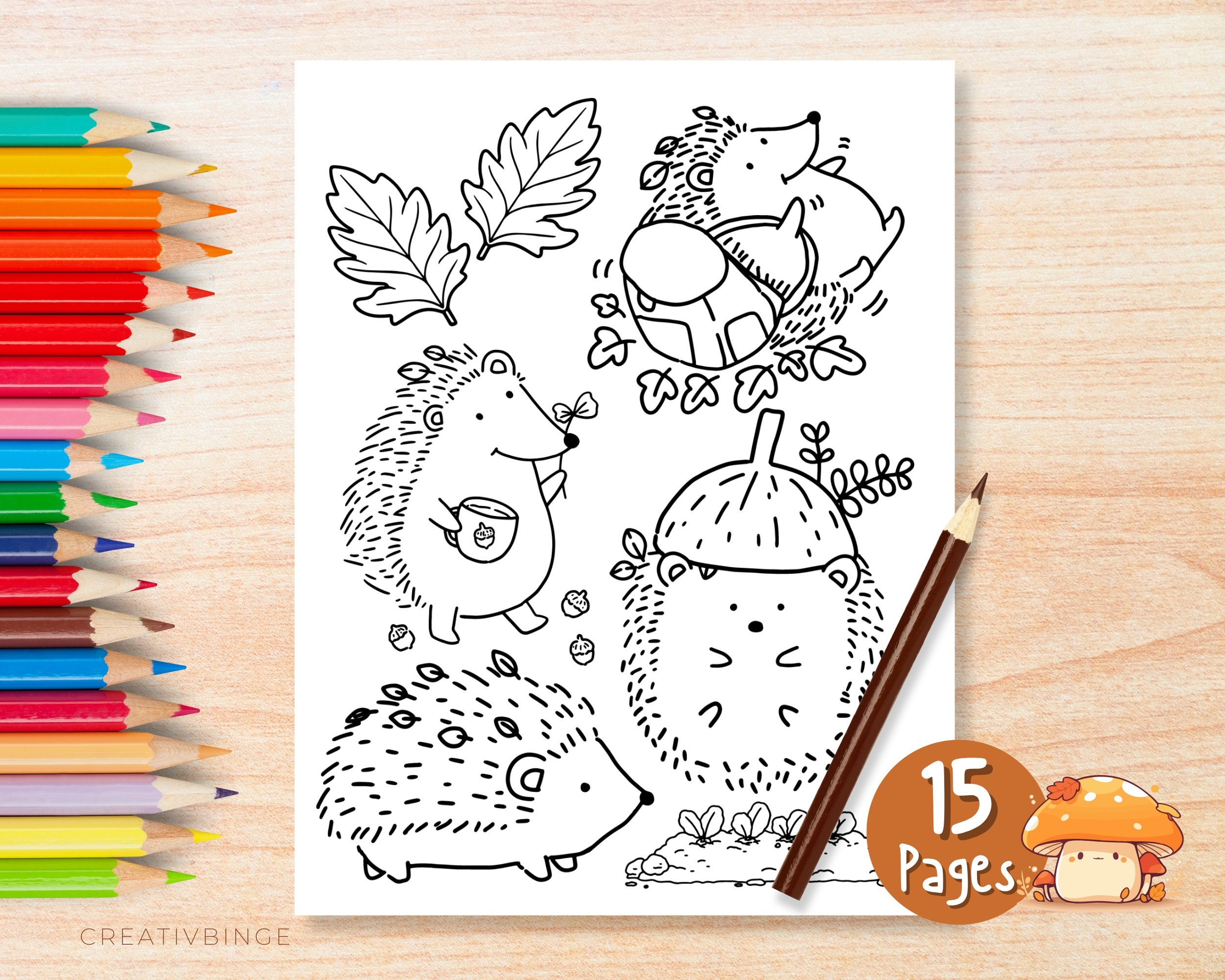 Fall Coloring Pages Fall Coloring Fall Color Pages Fall - Etsy