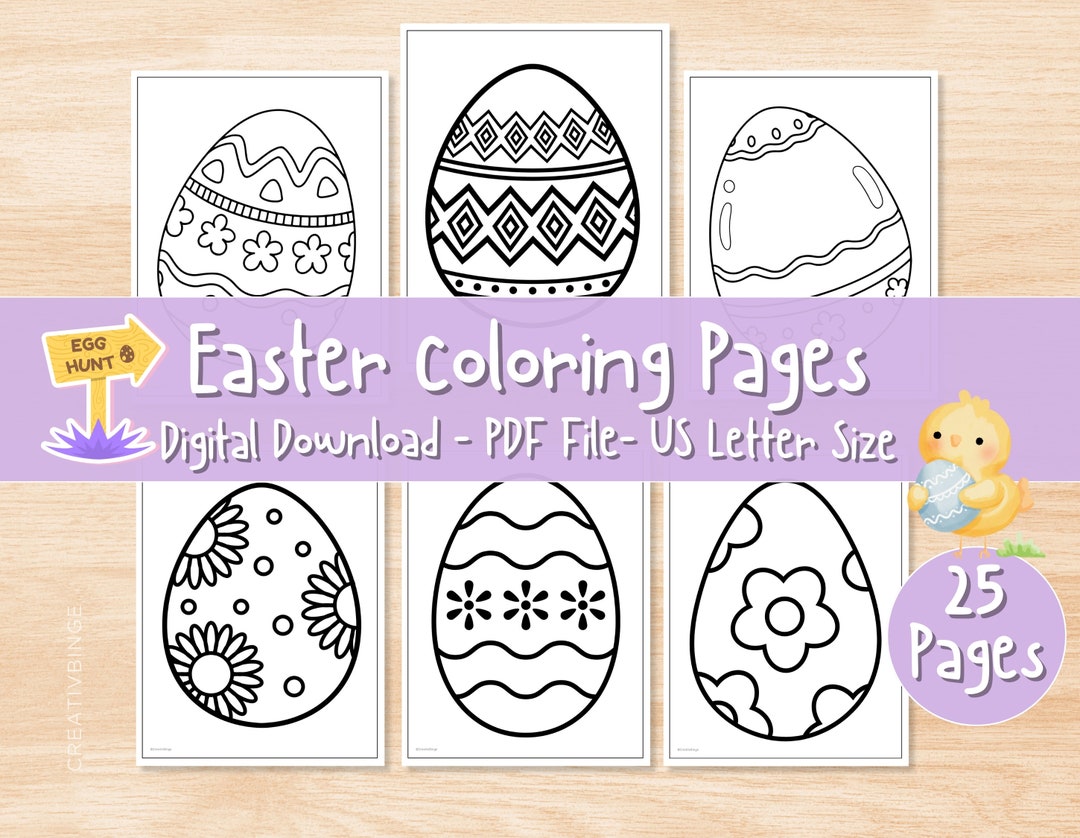 25 Easter Egg Coloring Pages for Kids, Easter Egg Coloring Pages ...