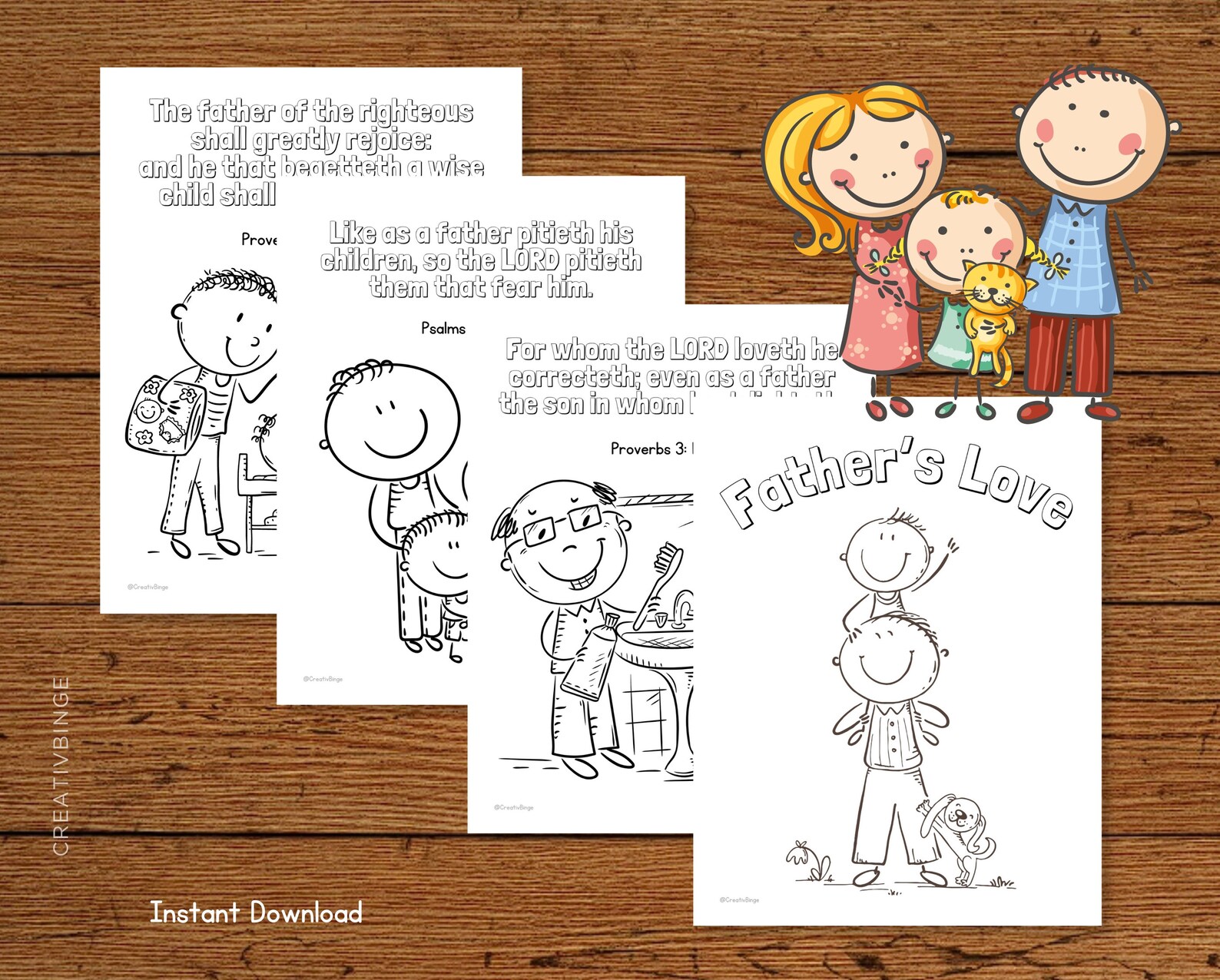 Fathers Day Coloring Fathers Day Coloring Page Christian Fathers Day ...