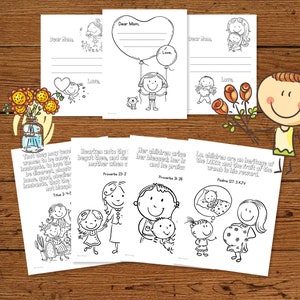Happy Mothers Day Coloring, I Love Mom Coloring, Mothers Day With Bible ...