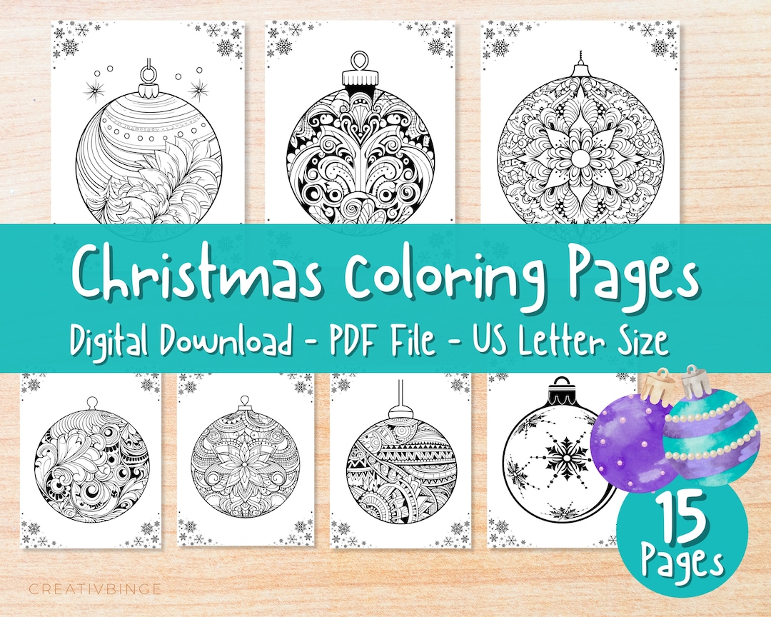 Christmas Coloring Page, Winter Coloring Page, Coloring Pages Christmas ...