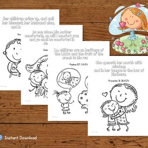 Happy Mothers Day Coloring, I Love Mom Coloring, Mothers Day With Bible ...