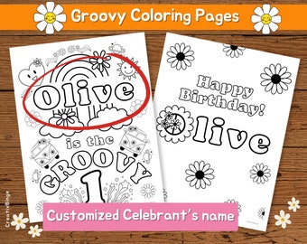 Groovy One Coloring Page - Etsy