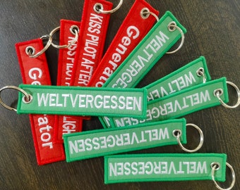 Custom Name/logo Embroidery Key Tag Free Shipping custom Keychain ...