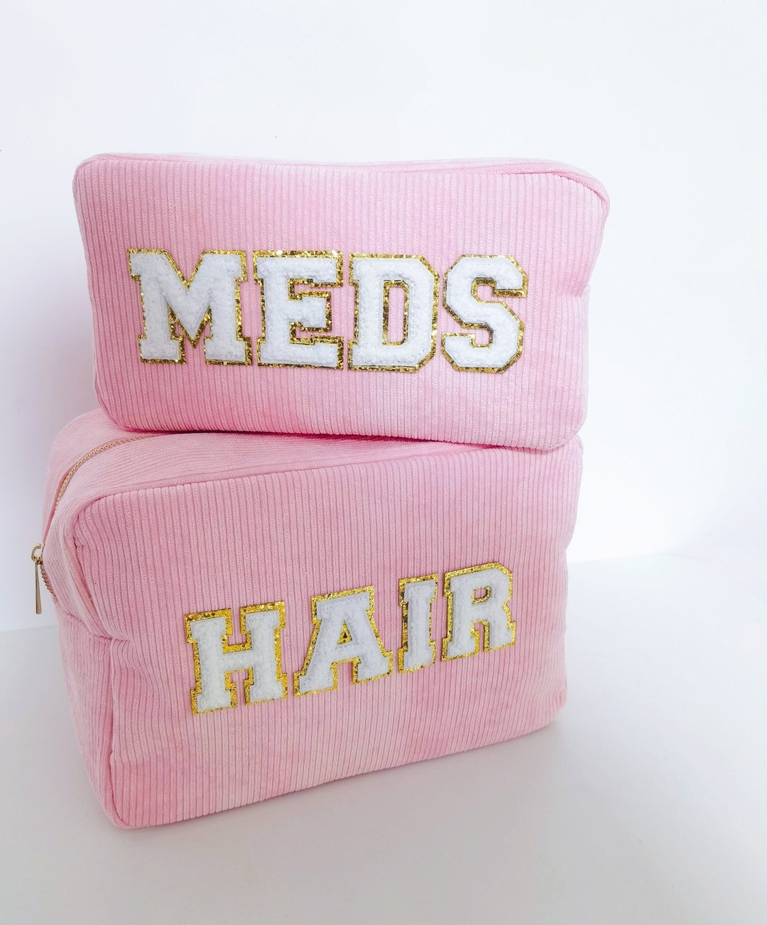 Sewn Corduroy Makeup Bag-preppy-personalized Gift-bridesmaid Gift-bride ...