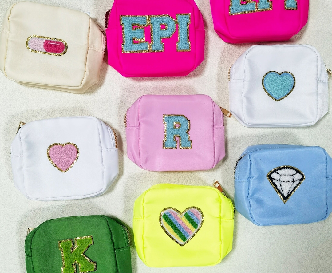 S Nylon Chenille Patch Custom Makeup Bag Custom Makeup Bag |nylon Pouch ...