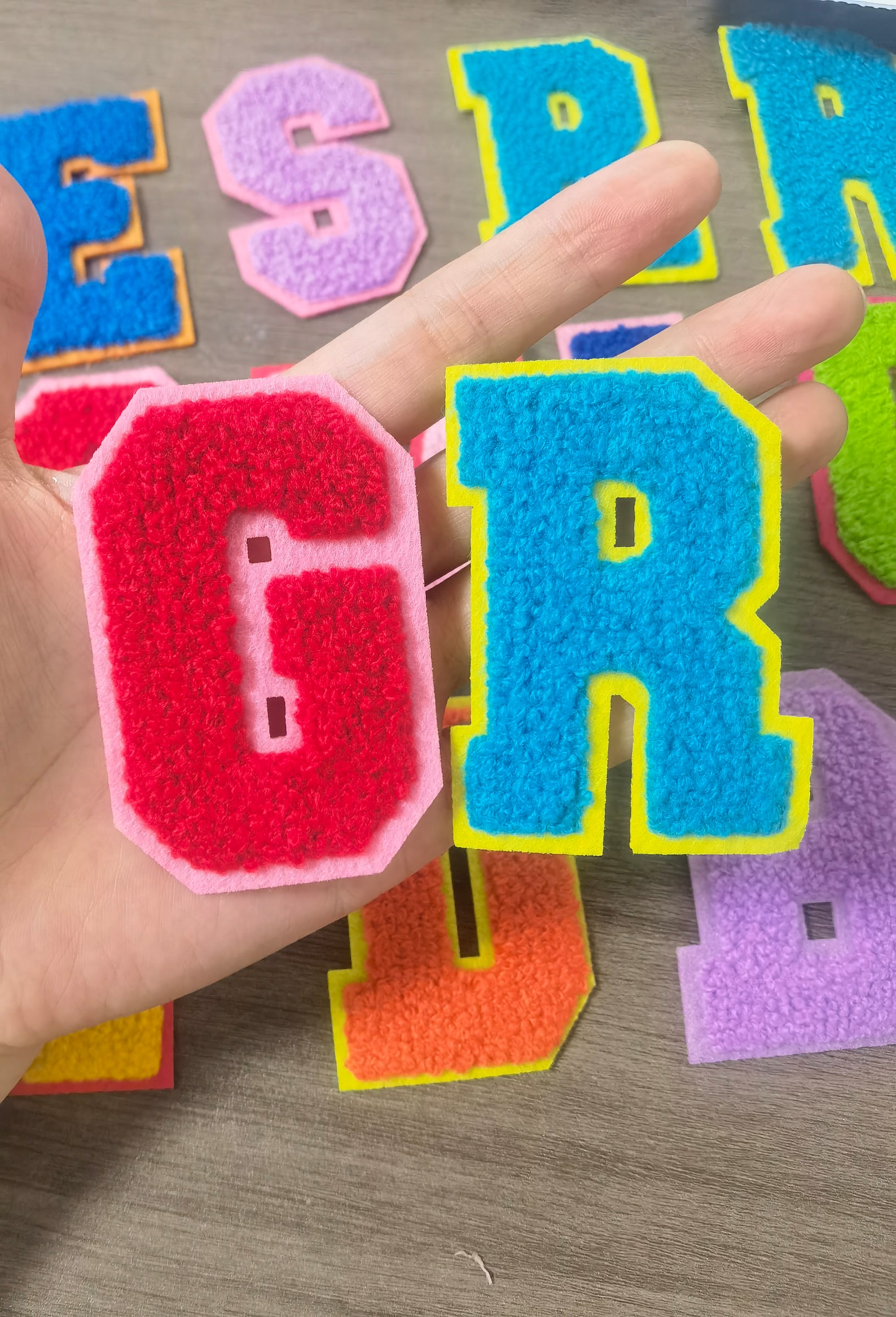 Multi Colors Letters Embroidered Patches for DIY Clothing Bags Jacket ...