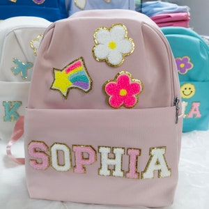 Personalized Nylon Small Backpack for Preschool Girl and Boys With Cute ...