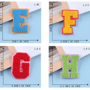Multi Colors Letters Embroidered Patches for DIY Clothing Bags Jacket ...