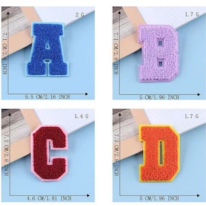 Multi Colors Letters Embroidered Patches for DIY Clothing Bags Jacket ...