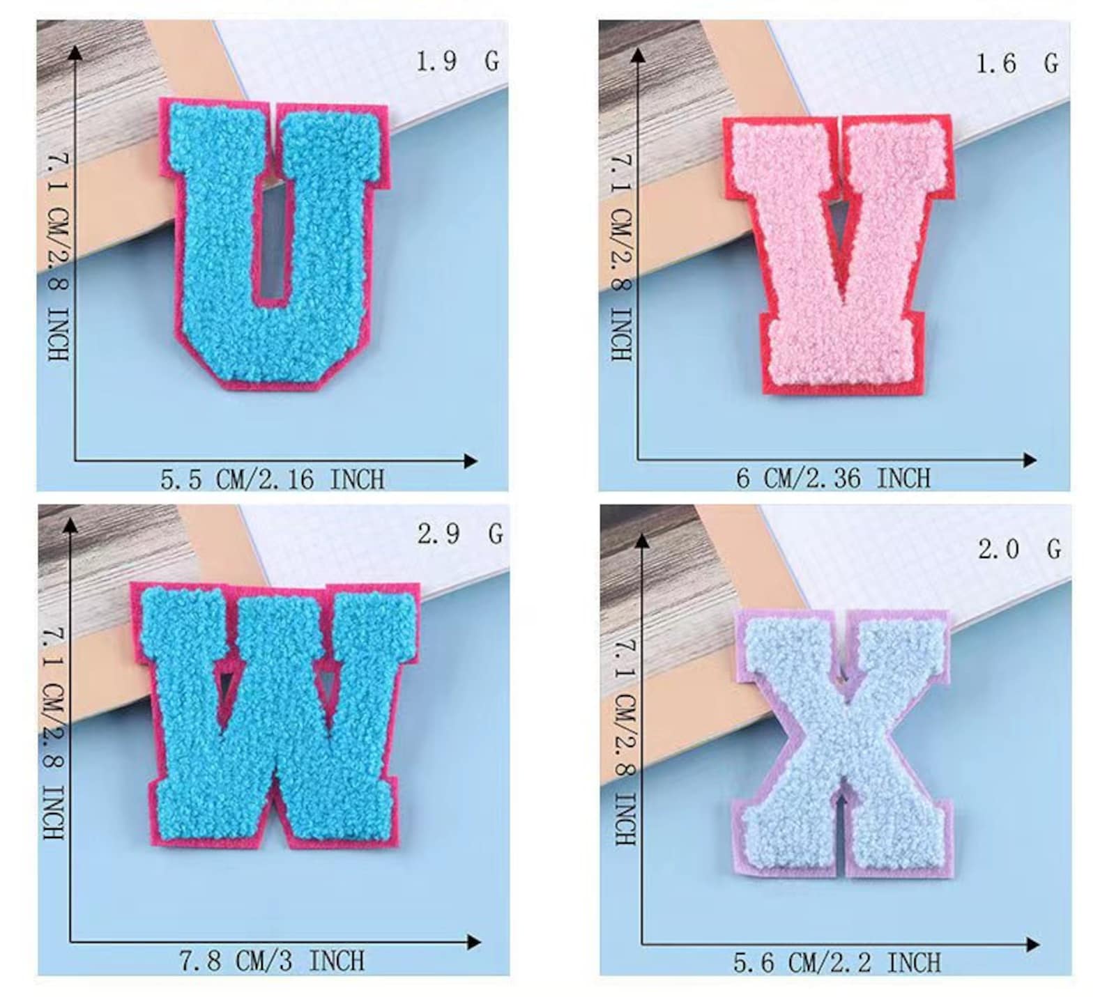 Multi Colors Letters Embroidered Patches for DIY Clothing Bags Jacket ...