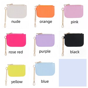 Personalized Coin Pouch Keychain Patch Mini Purse Chenille Patch Nylon ...