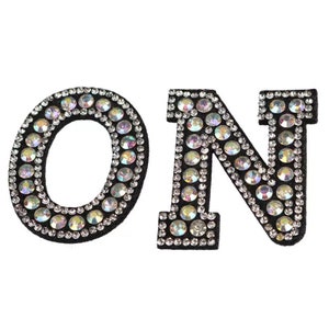 Rhinestone Iron on Letters /clear AB / Rhinestone Patches for Clothing ...