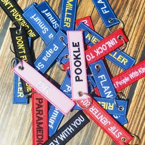 Custom Embroidery Key Tag |custom Keychain | Sports Team Keychain ...