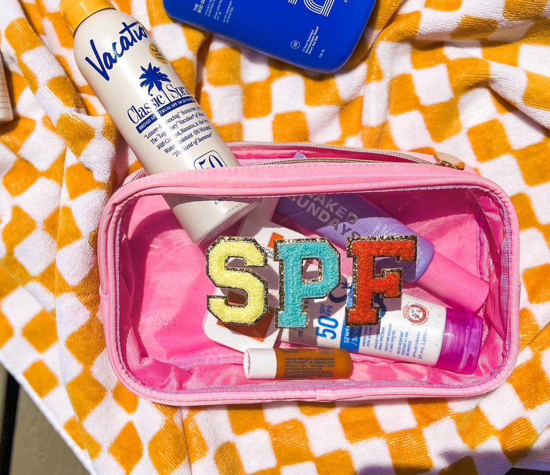 Custom LARGE Clear Cosmetic Bags - Clear Toiletry Pouch - Nylon Bag ...