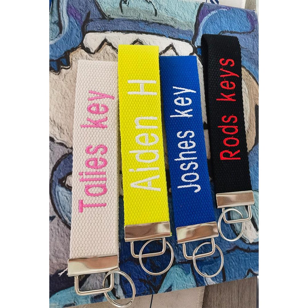 New Custom Embroidery Key Tag Free Shipping |custom Keychain | Sports ...