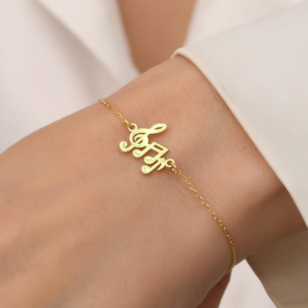 Music Note Bracelet - Etsy