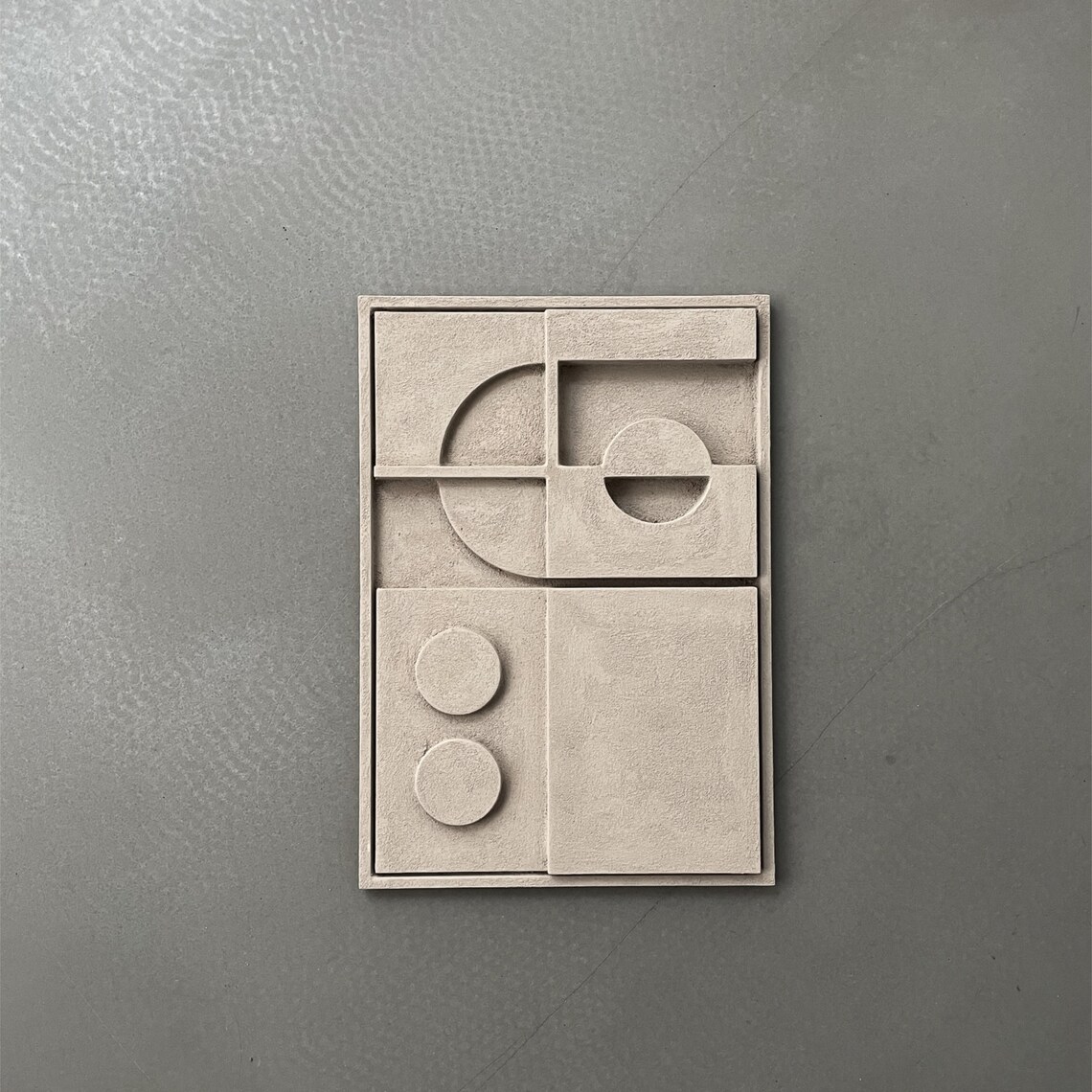 Set of Two Large Wall Reliefs Wall Decor Abstract Wall Art Geometric ...