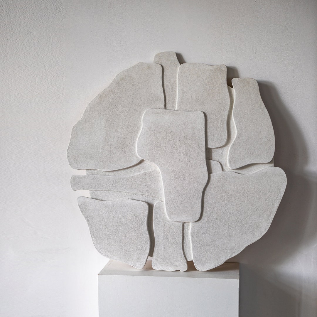 Large Wall Relief Wall Decor Abstract Wall Art Geometric Minimal Wall ...