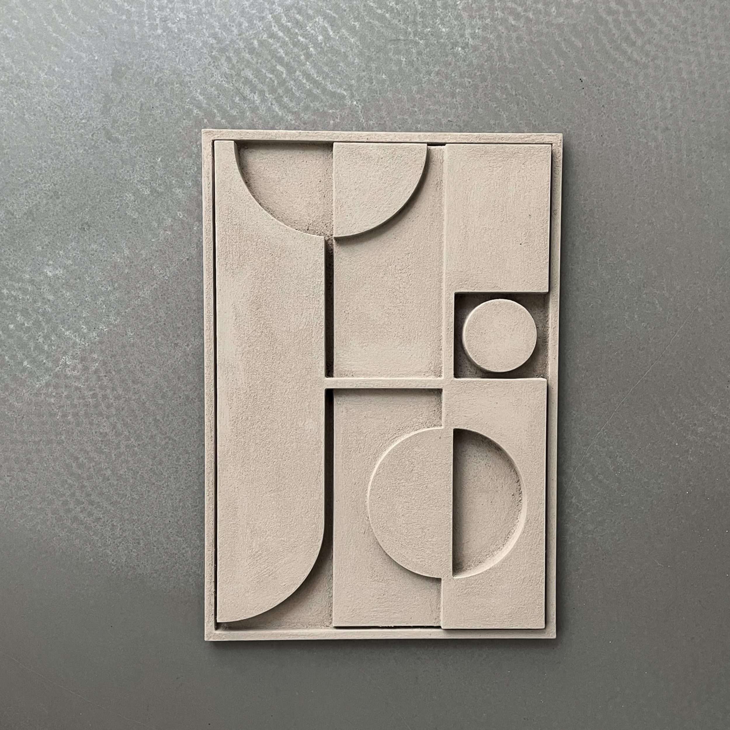 Set of Two Large Wall Reliefs Wall Decor Abstract Wall Art Geometric ...