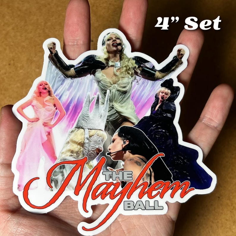 Lady Gaga Mayhem Ball Stickers: Waterproof Vinyl Decal Pack - Etsy